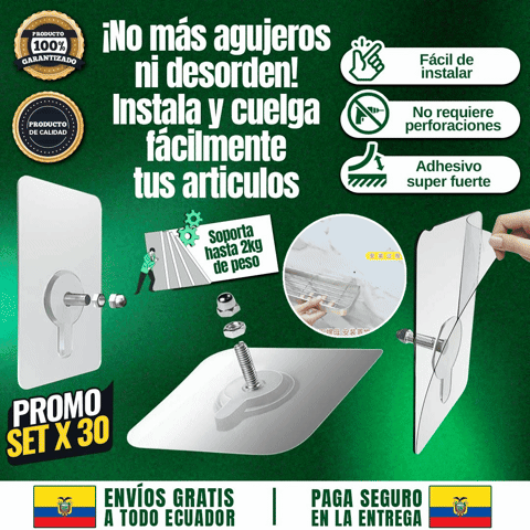 COLGADOR ADHESIVOS TIPO CLAVO 🎁PROMO 30 UNIDADES🎁 – impocommerce